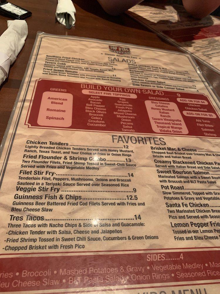Menu at Top Dawg Tavern - Bethlehem, GA restaurant, Bethlehem