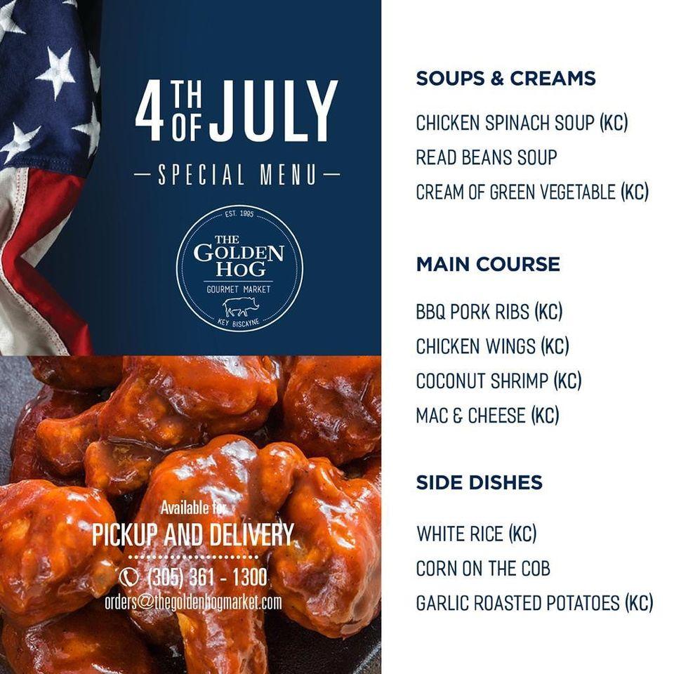Menu at The Golden Hog restaurant, Key Biscayne, 91 Harbor Dr