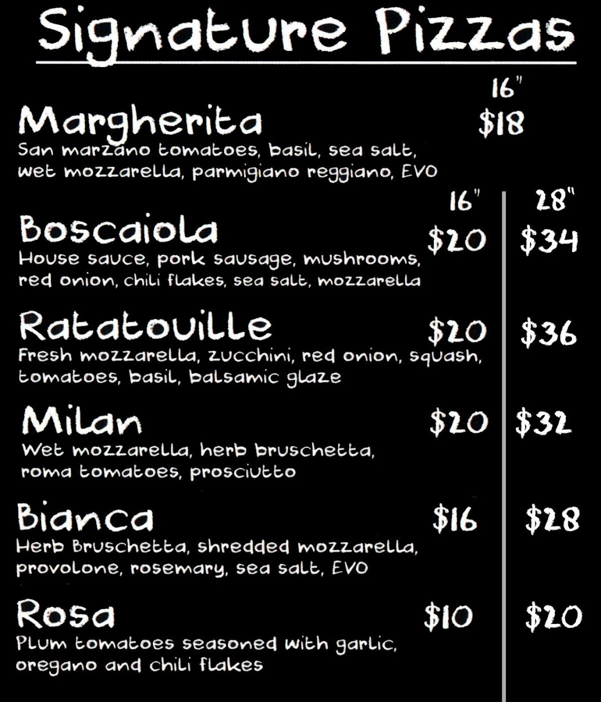 Menu at Bella’s Italian Bistro restaurant, Gaithersburg