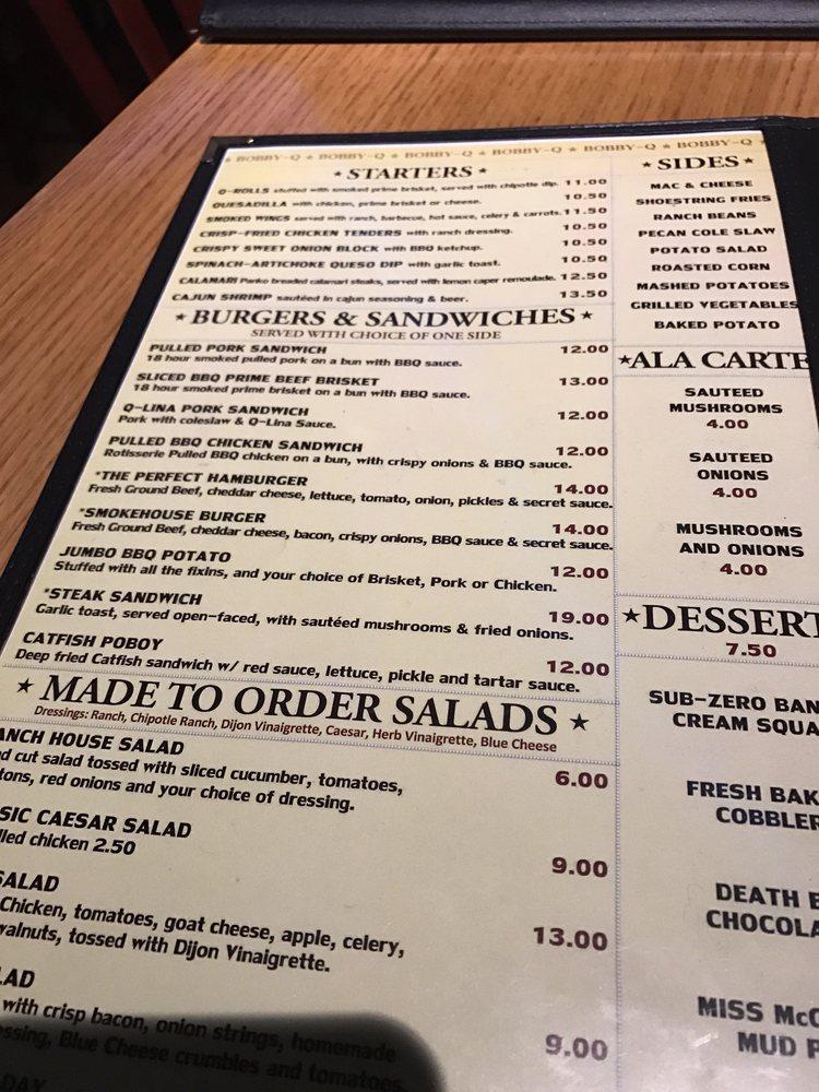 Menu at Bobby-Q BBQ Restaurant and Steakhouse, Mesa, S Stapley Dr