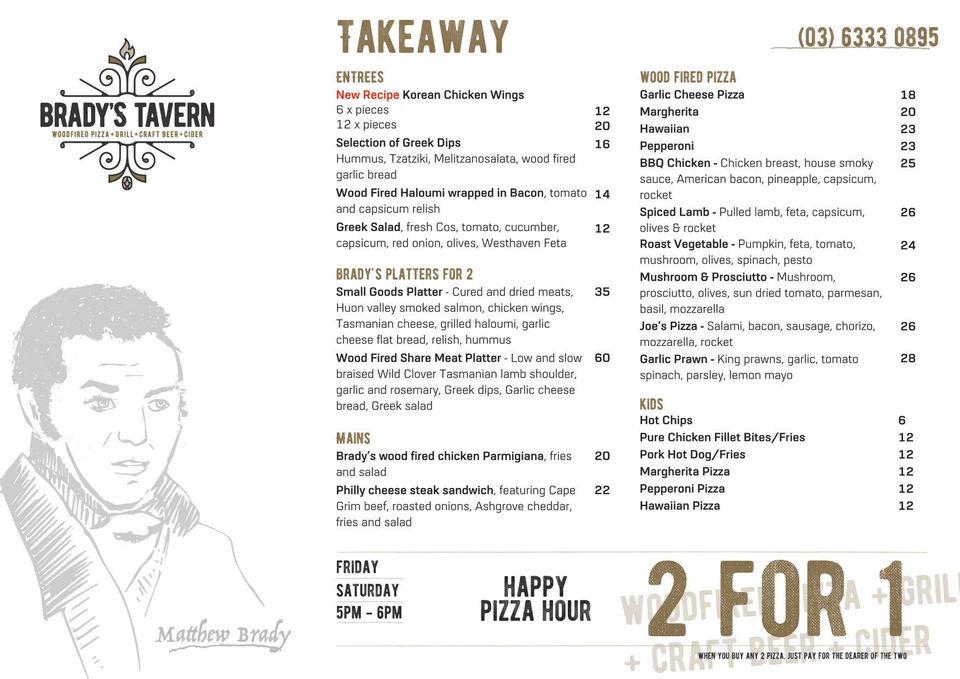 Menu at Alida Restaurant at Penny Royal, Launceston