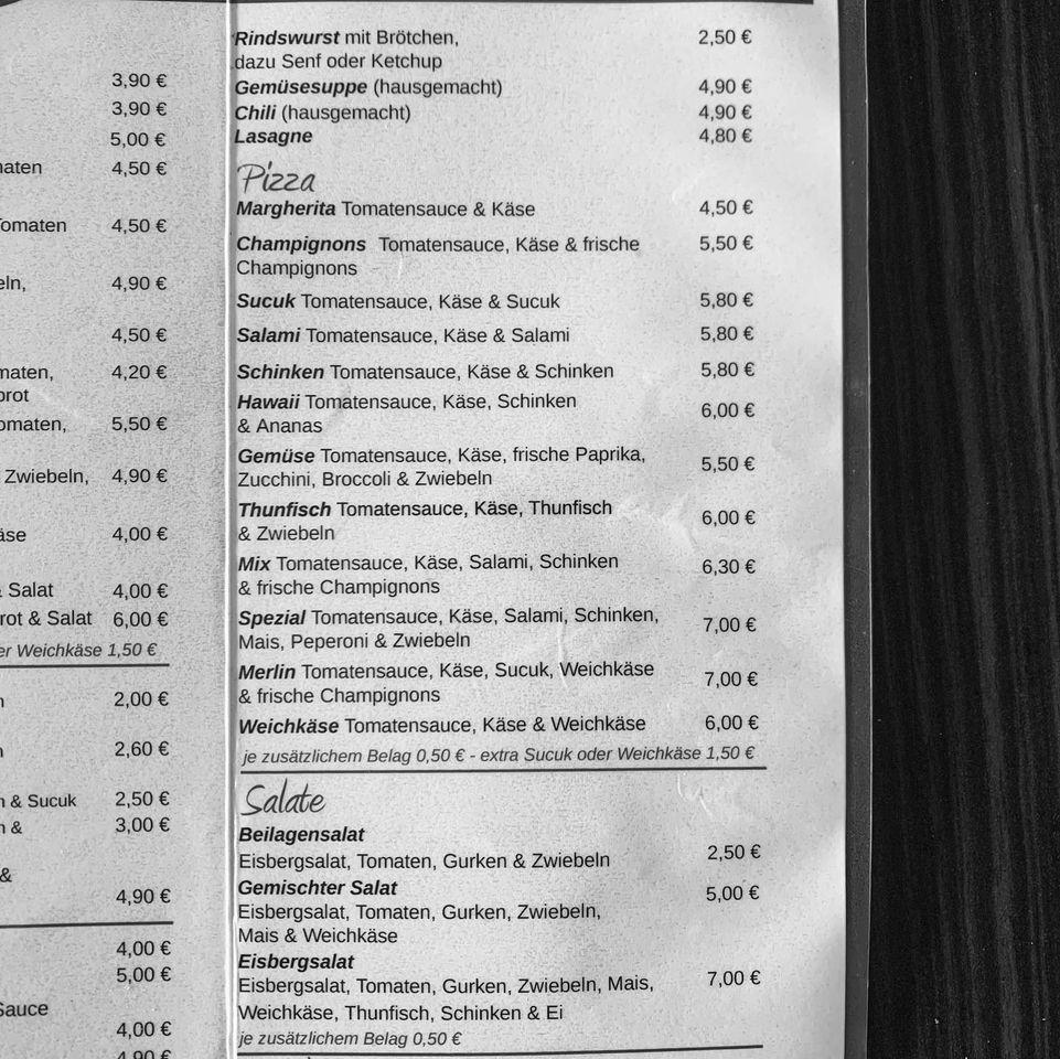 Speisekarte von Café Merlin cafe, Gelnhausen