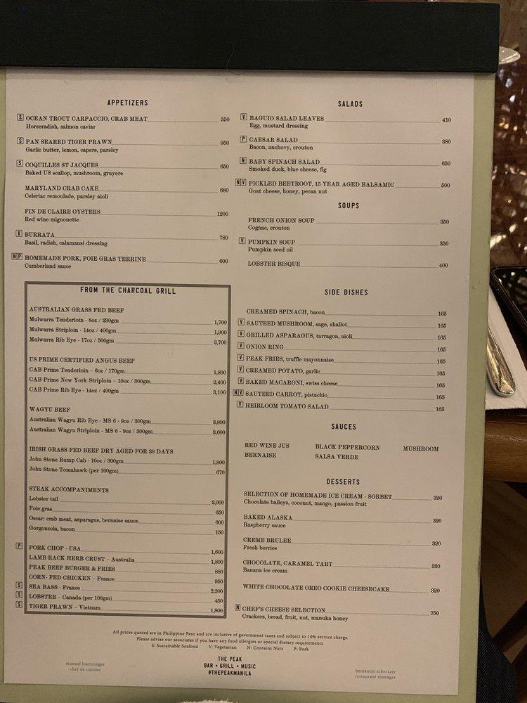 Menu at Flame Restaurant, Makati