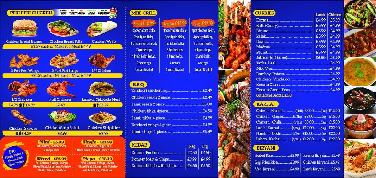 Menu at Flaming Crispy Chicken restaurant, Buckingham