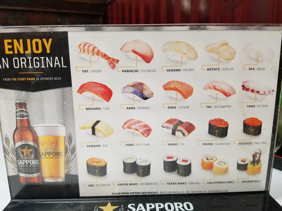 Menu at Tokyo Teriyaki restaurant, Gig Harbor