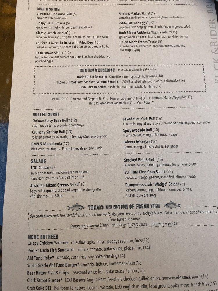Menu at Buck & Rider steakhouse, Phoenix