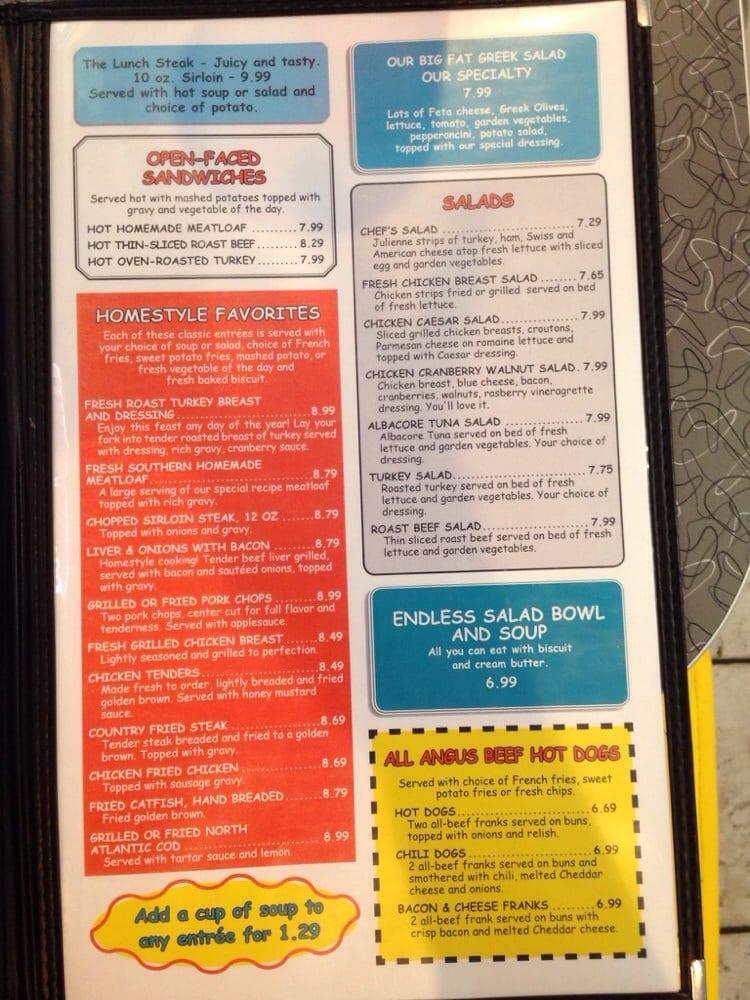 Carta del restaurante Egg City Diner, Haines City, US Hwy 27