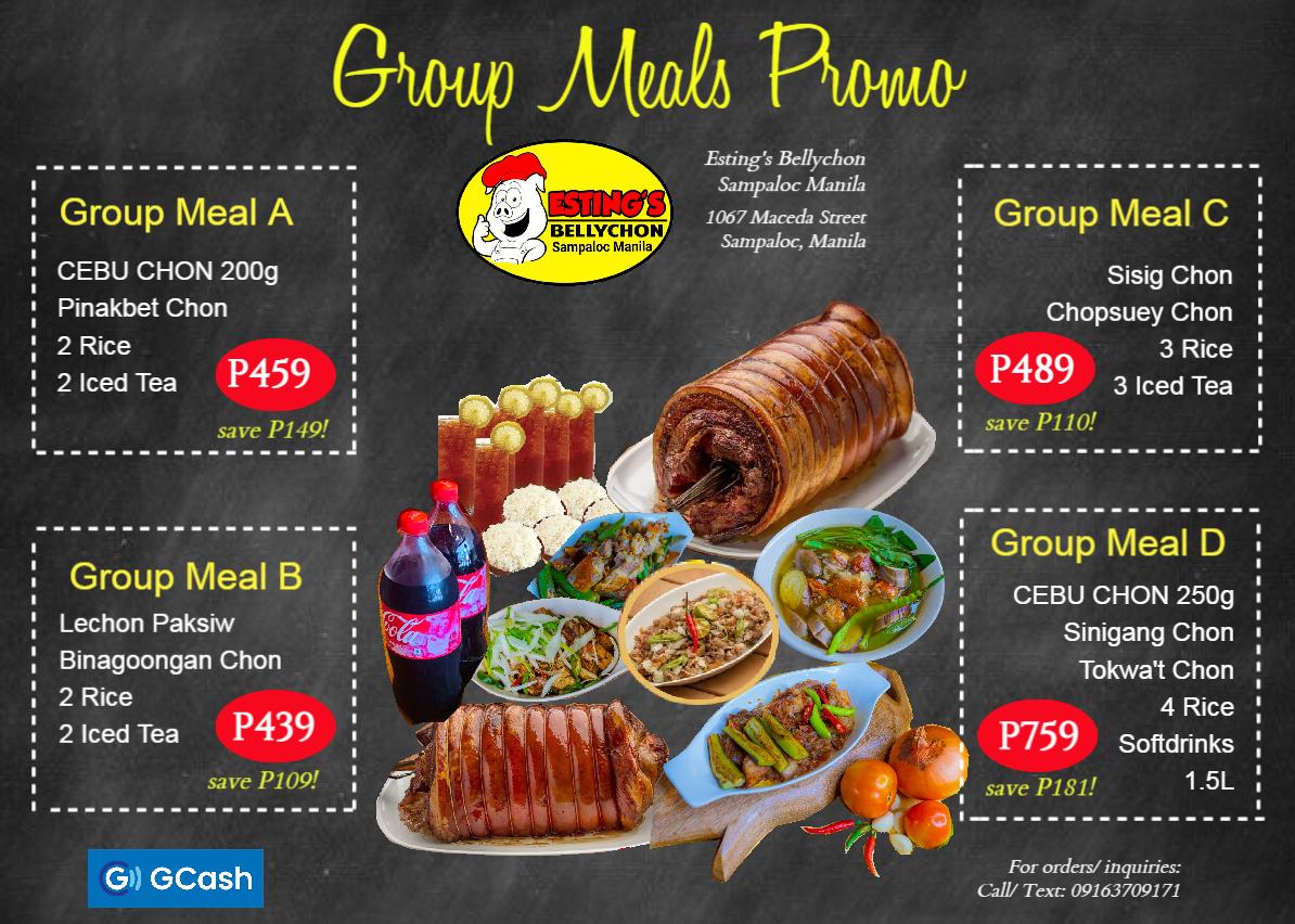 Menu at Esting's Bellychon Sampaloc Manila restaurant, Manila