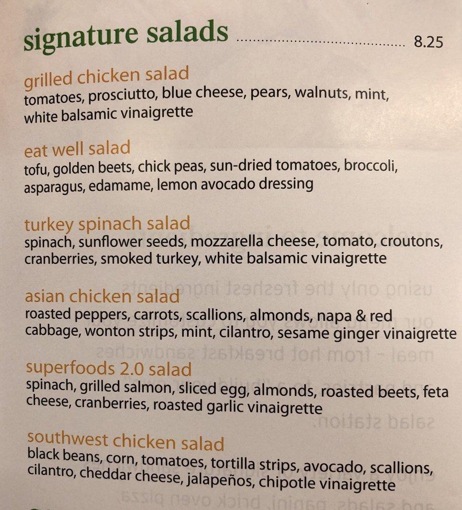 Menu at Ingredients restaurant, Cincinnati