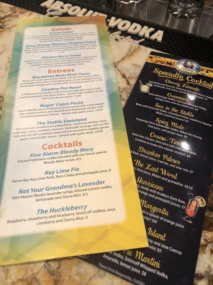 Menu at The Corner Stable BBQ, Columbia