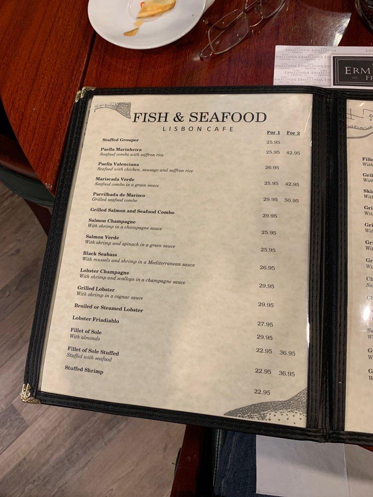 Menu at Lisbon Cafe, Mineola