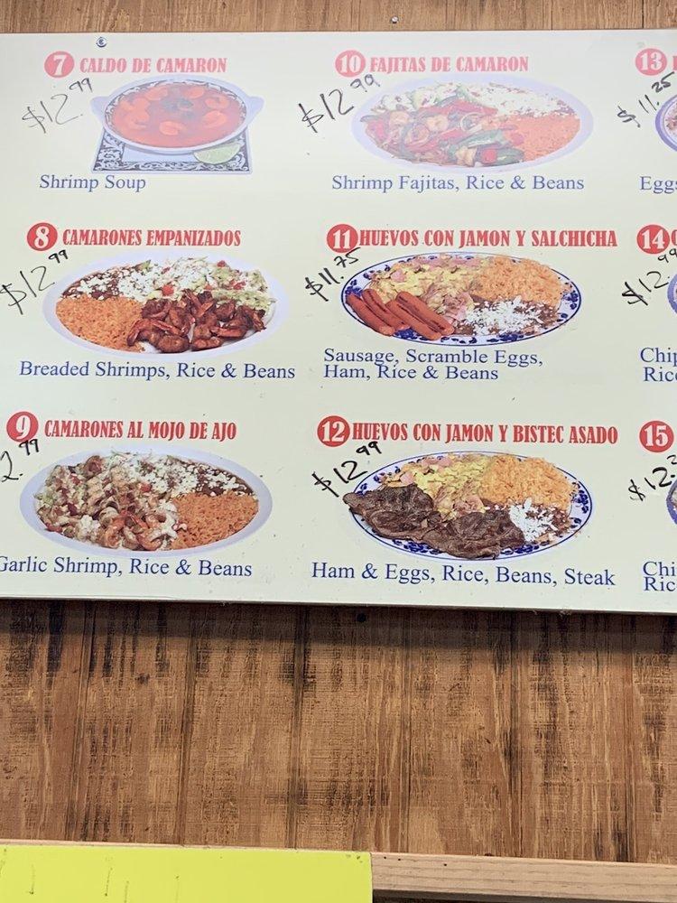 Menu at Taqueria Don Pedro restaurant, Corona, N McKinley St