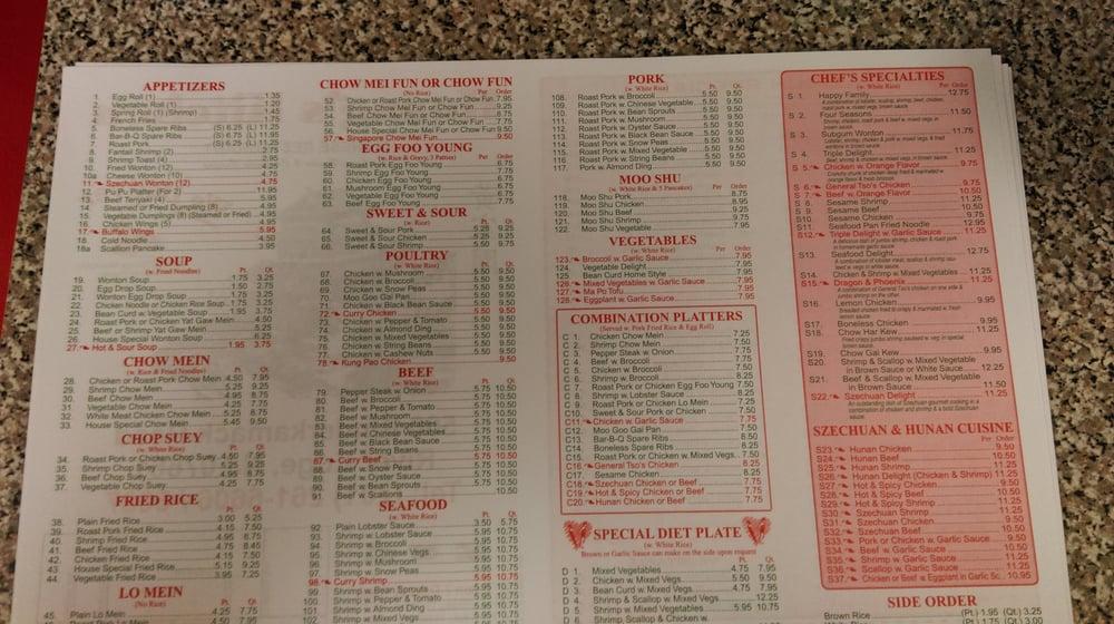 Menu at Huang's Kitchen restaurant, River Edge, 500 Kinderkamack Rd