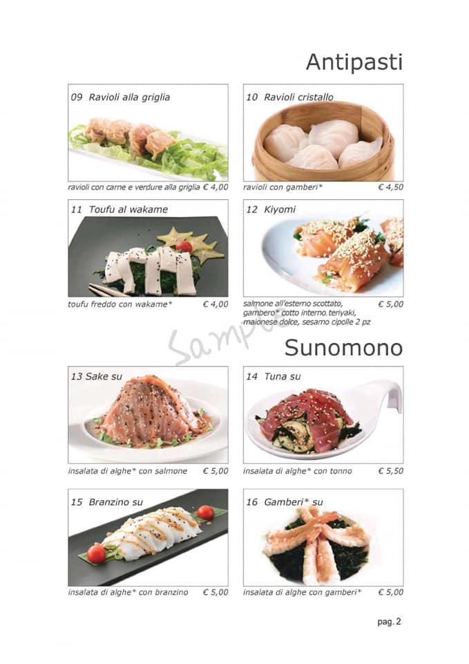 Menu da Kiyomi suzzara ristorante, Suzzara