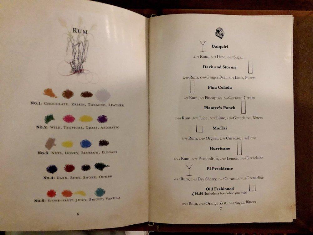 Menu at Merchant House London pub & bar, London, 13 Well Ct