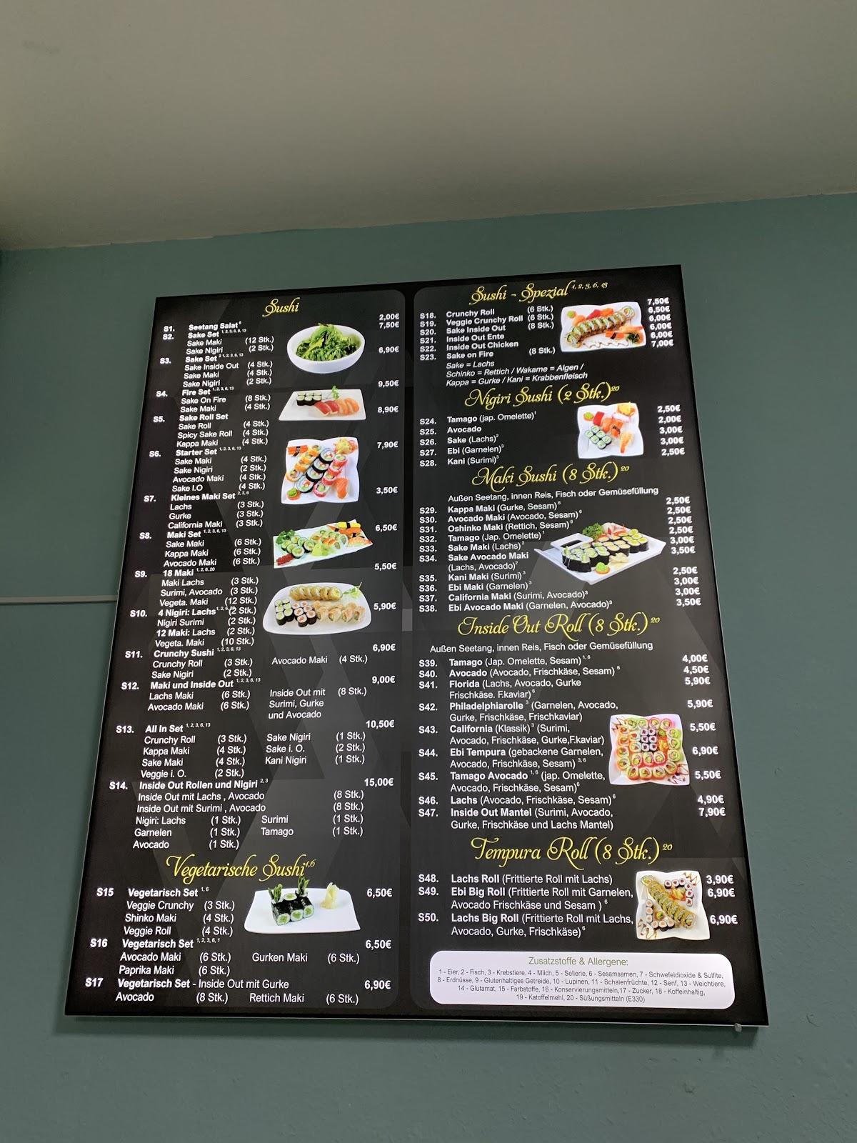 Menu at Mr Hoang Sushi & Asia, Halberstadt