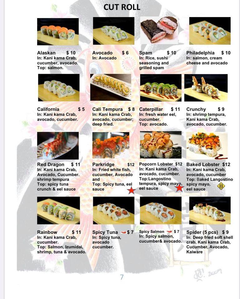 Menu at Jono Simple Japanese Restaurant, Eastvale