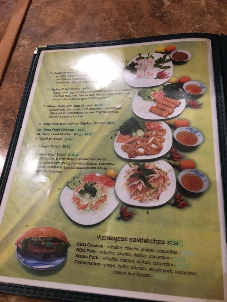 Menu at Pho Mai Han restaurant, Waipahu, 94-366 Pupupani St #102