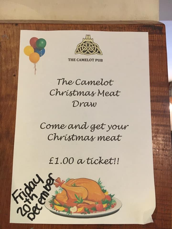 Menu at The Camelot Pub & Restaurant, South Cadbury, Chapel Rd