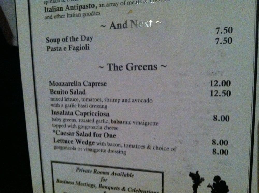 Menu at Avanti Restaurant, Phoenix