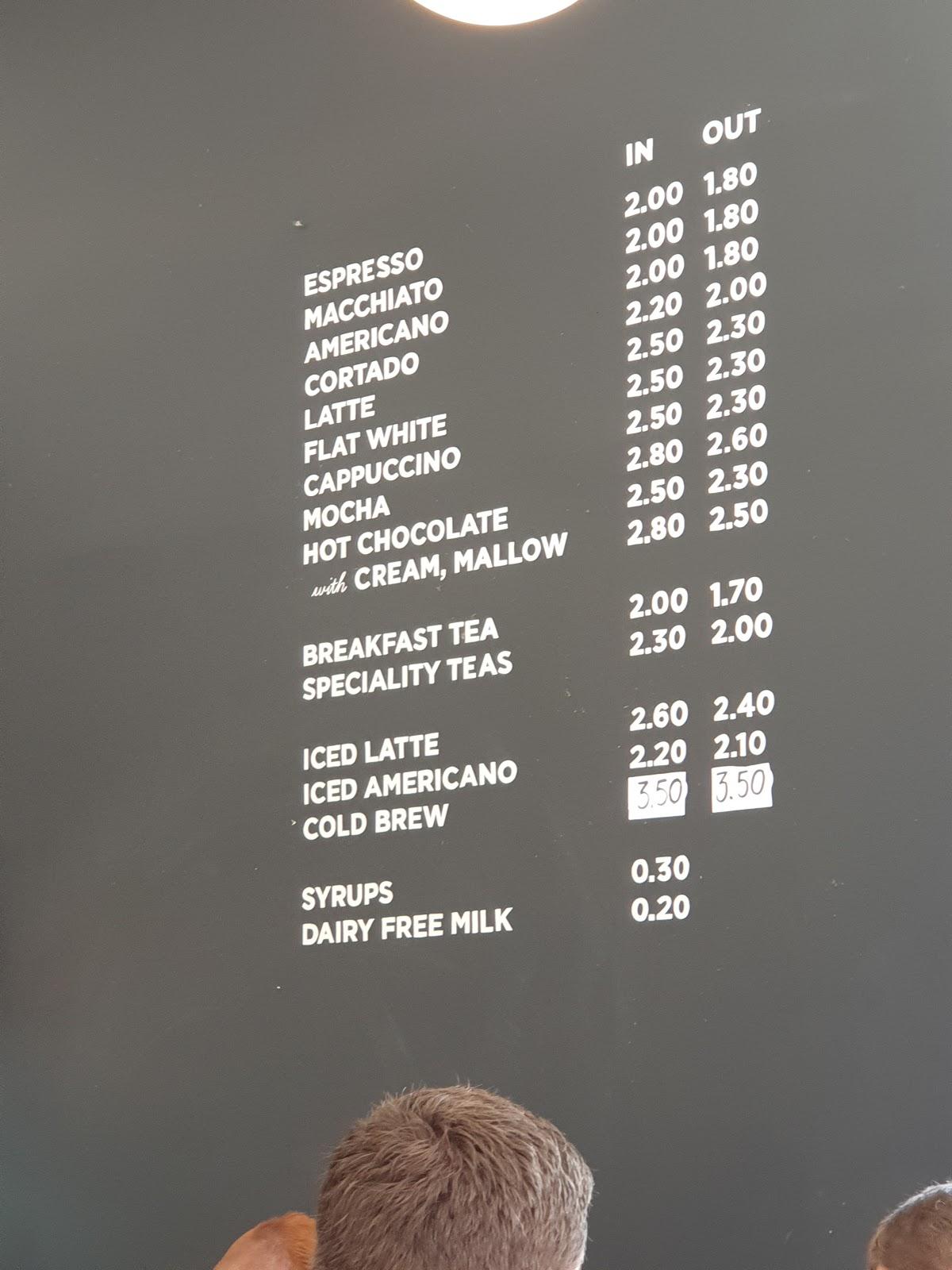 Menu at Cafe Strange Brew, Glasgow