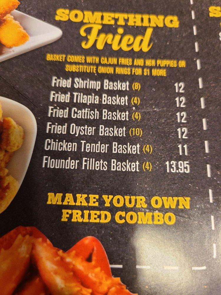 Menu at Happy crab seafood restaurant, Goose Creek