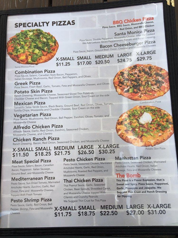 Menu at Ojai Pizza Company, Oak View pizzeria, Oak View