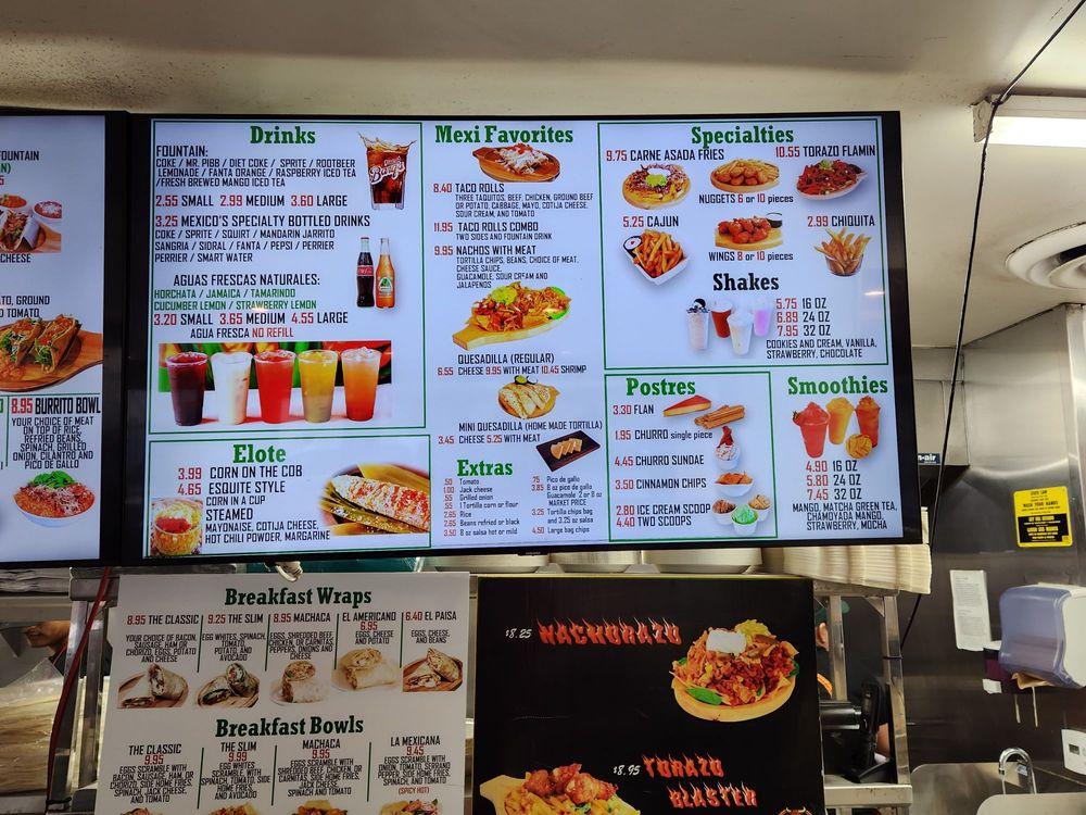 Menu at El Torazo Mexican Restaurant, Bellflower