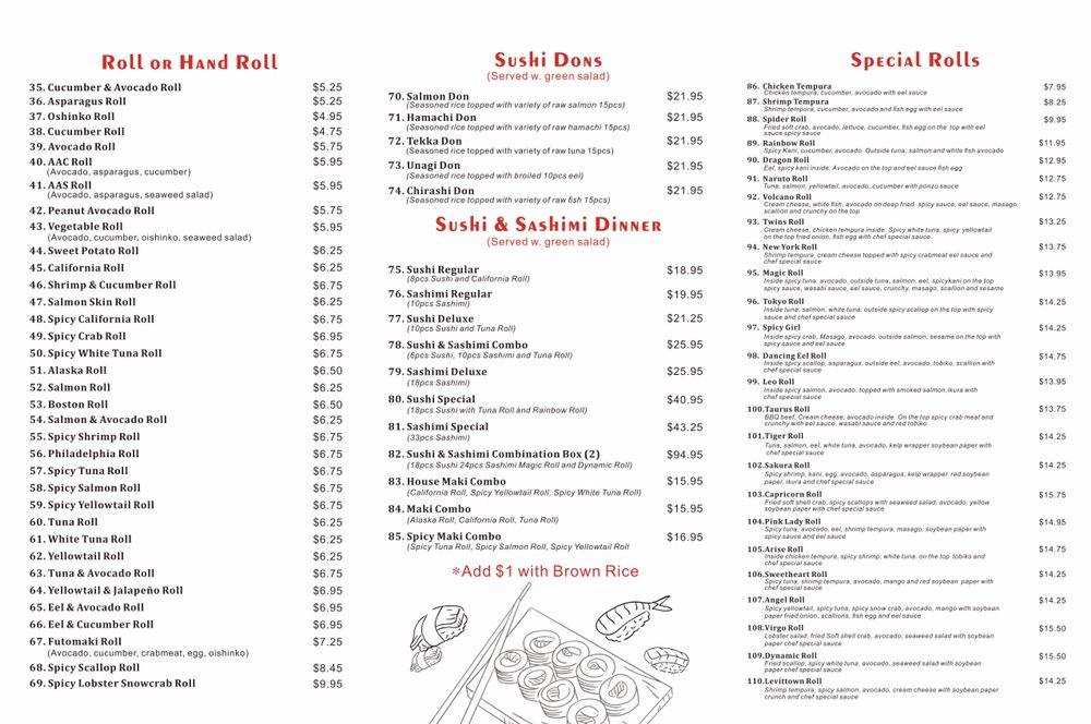 Menu at Malay Thai Kitchen restaurant, Levittown