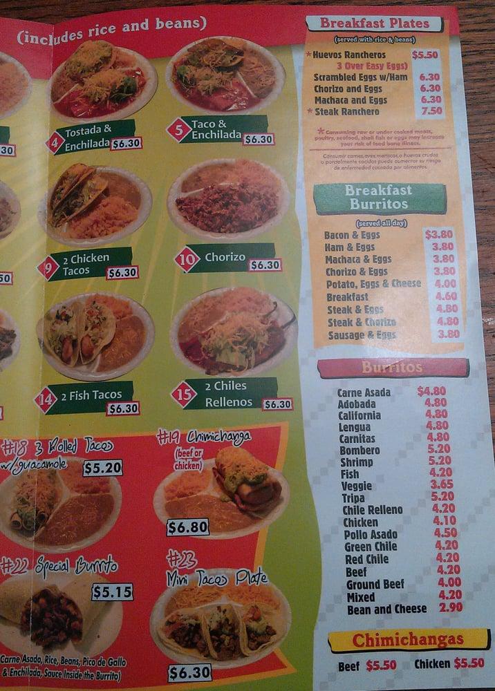 Carta del restaurante Salazar Brothers Mexican Food, Tempe, 926 E ...