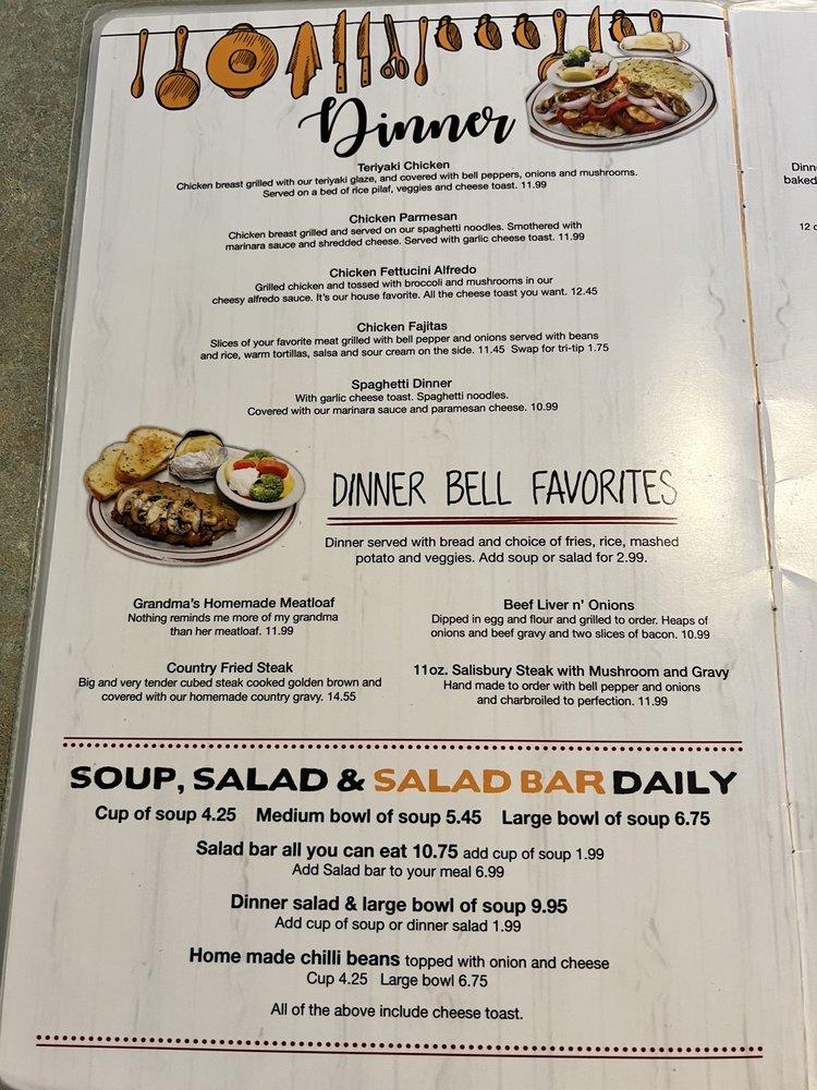 Menu at Brooks Ranch restaurant, Atwater