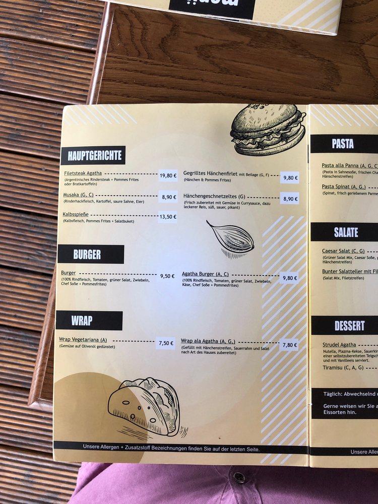 Menu at All about Agatha pub & bar, Frankfurt