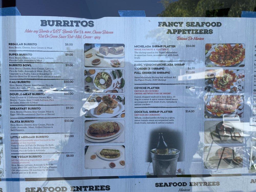 Menu at Cali Spartan Mexican Kitchen restaurant, San Jose, Blossom Hill Rd