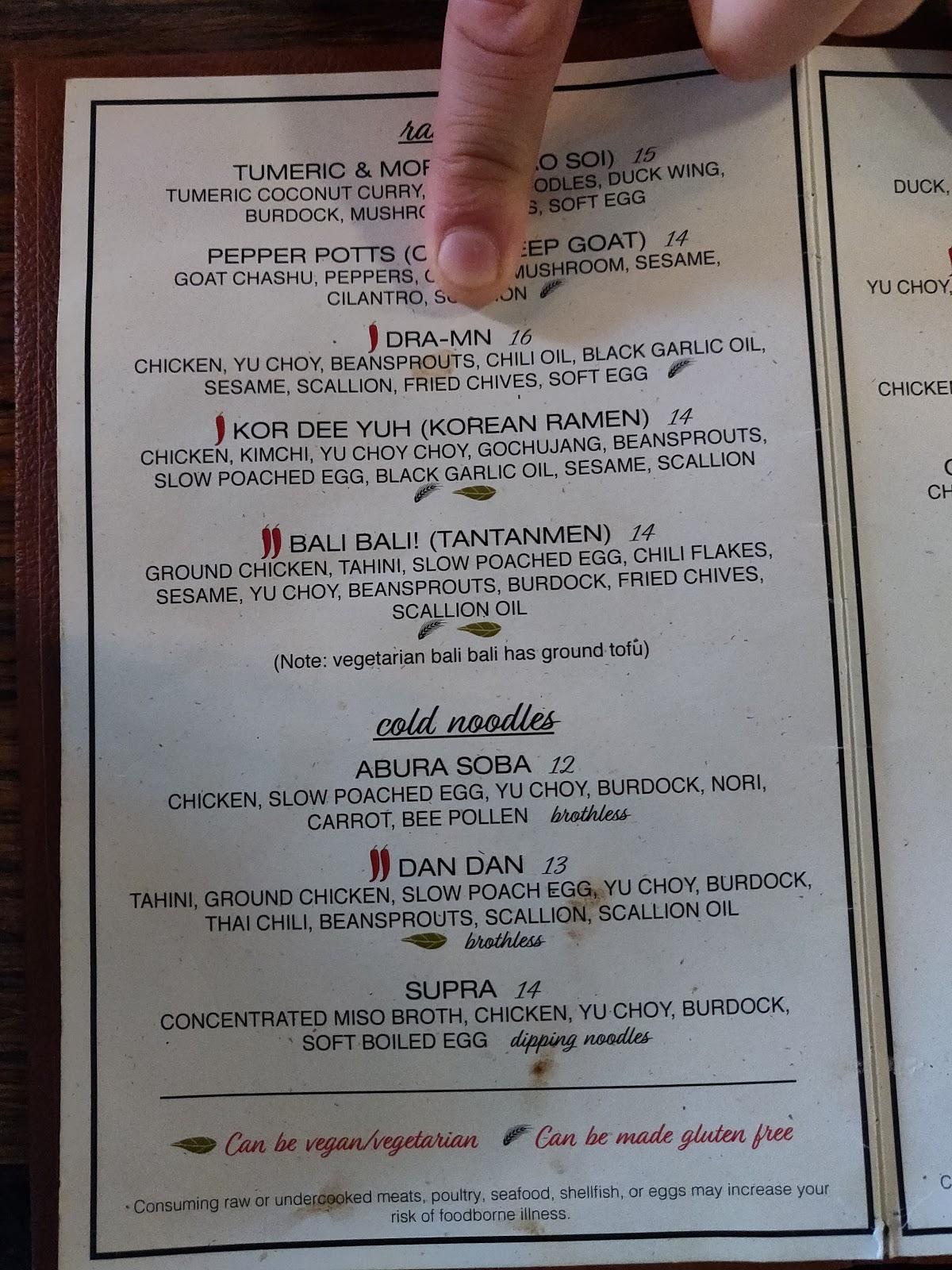 Menu at Tori 44 - Ramen restaurant, Minneapolis, N 44th Ave