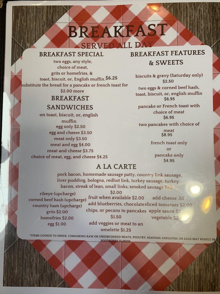Menu at Watkins Grill restaurant, Raleigh