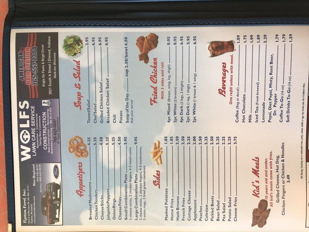 Menu at Airport Restaurant, Elwood
