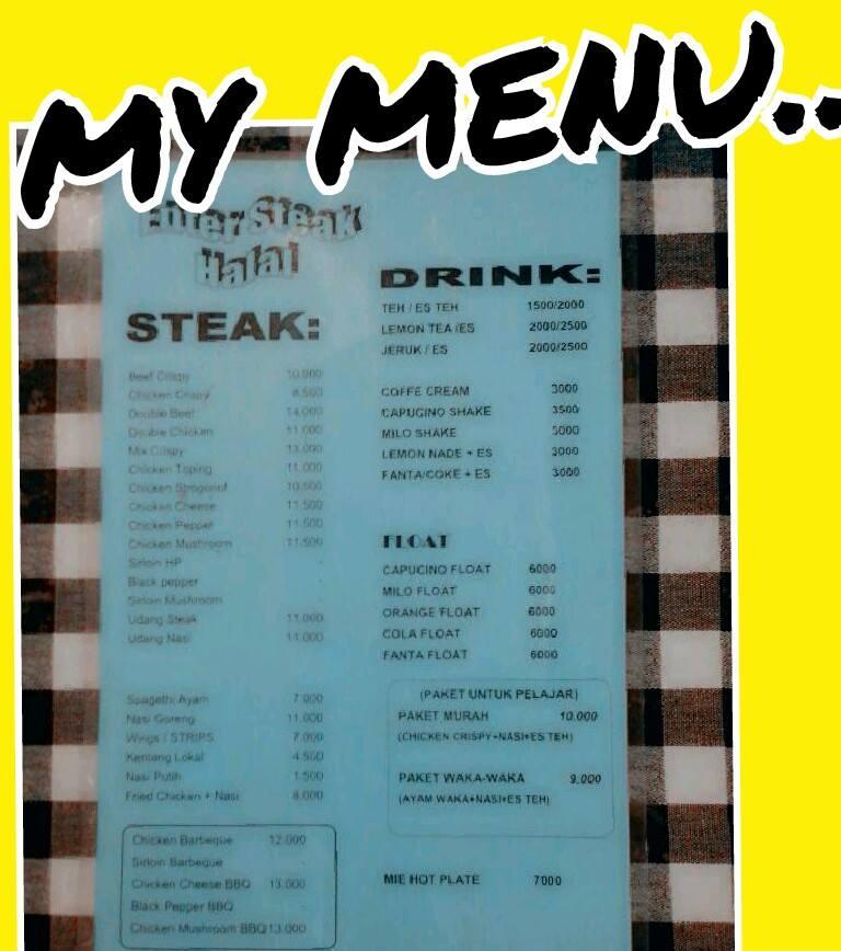 Menu at Enter Steak solo steakhouse, Surakarta