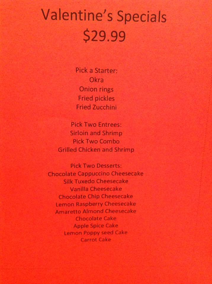 Menu at Fish Shack restaurant, Coweta, E Hwy 51