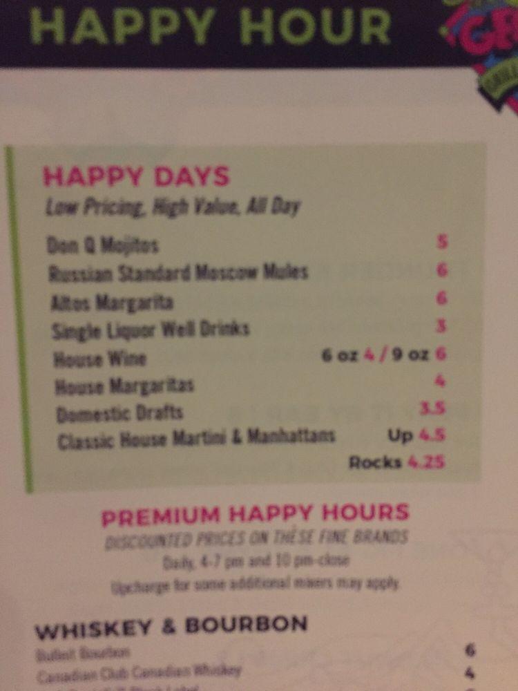 Menu at Gecko’s Grill & Pub, Sarasota, Hillview St