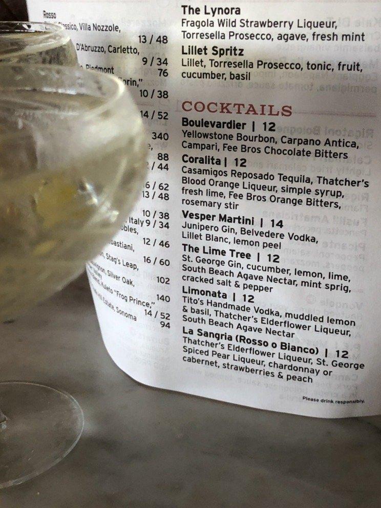 Menu at Lynora's Jupiter pub & bar, Jupiter, US-1