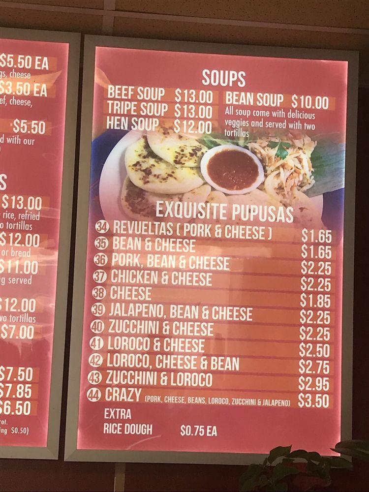 Menu at El Sabor Latino Bakery, Wheaton-Glenmont