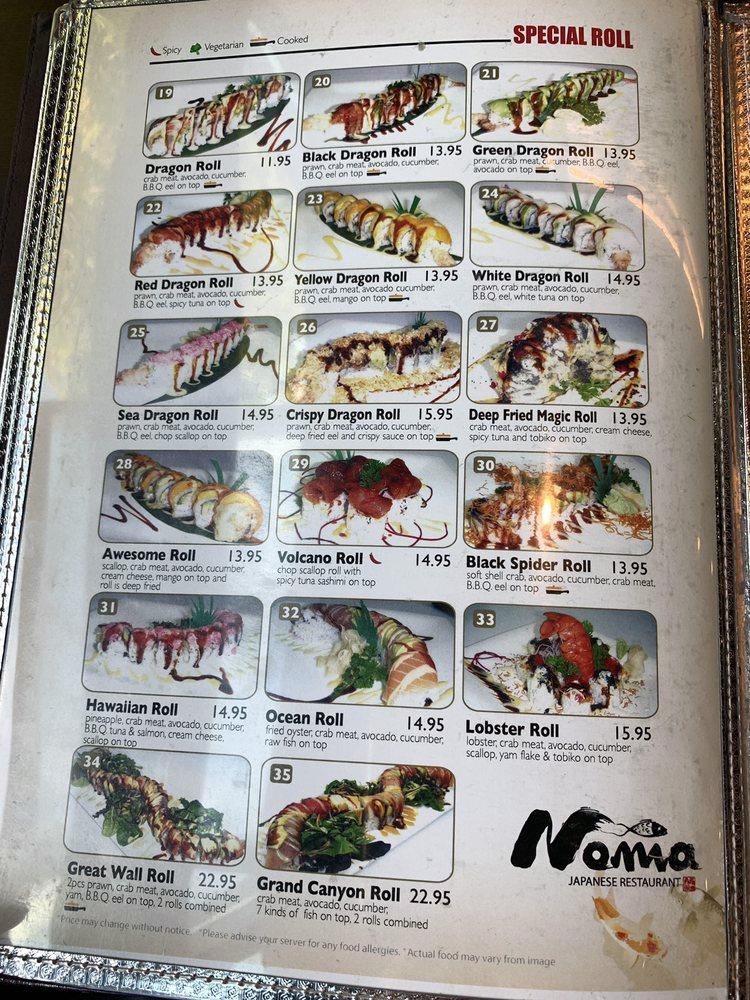 Menu at Noma Sushi Japanese Restaurant, Langley Township, Willoughby ...