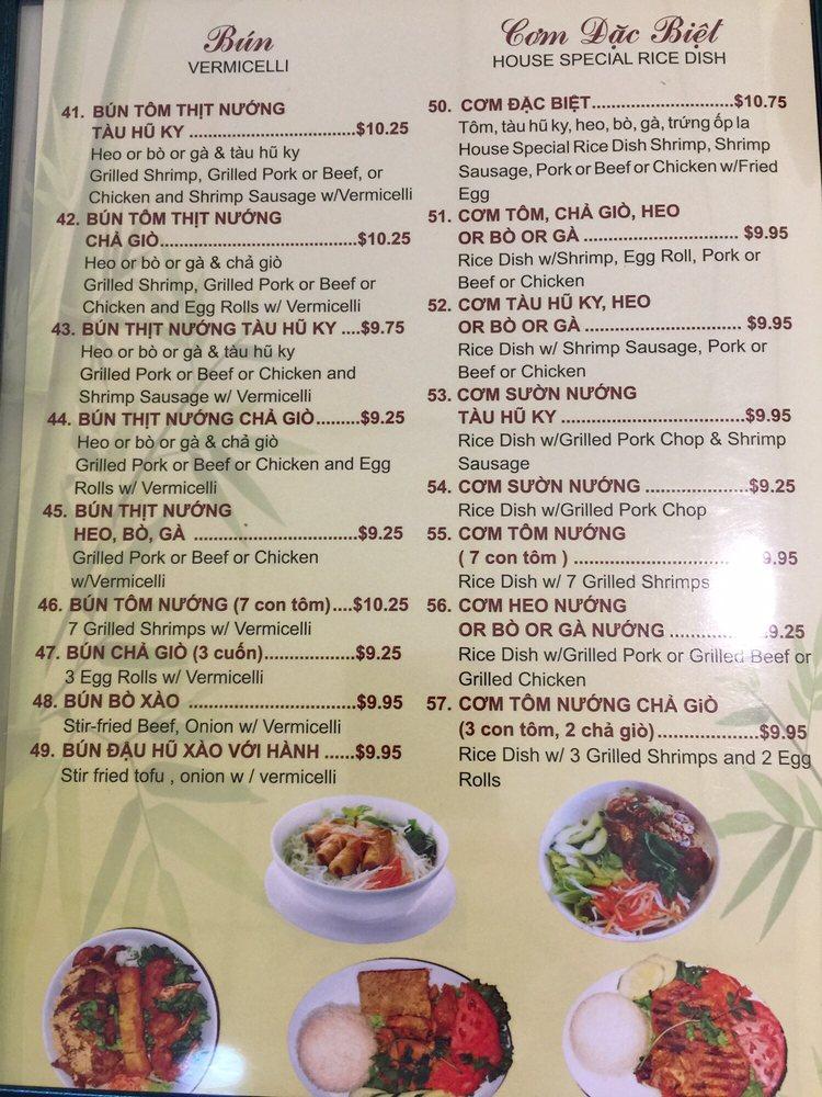 Menu at Pho Tan restaurant, Lakeland, S Combee Rd