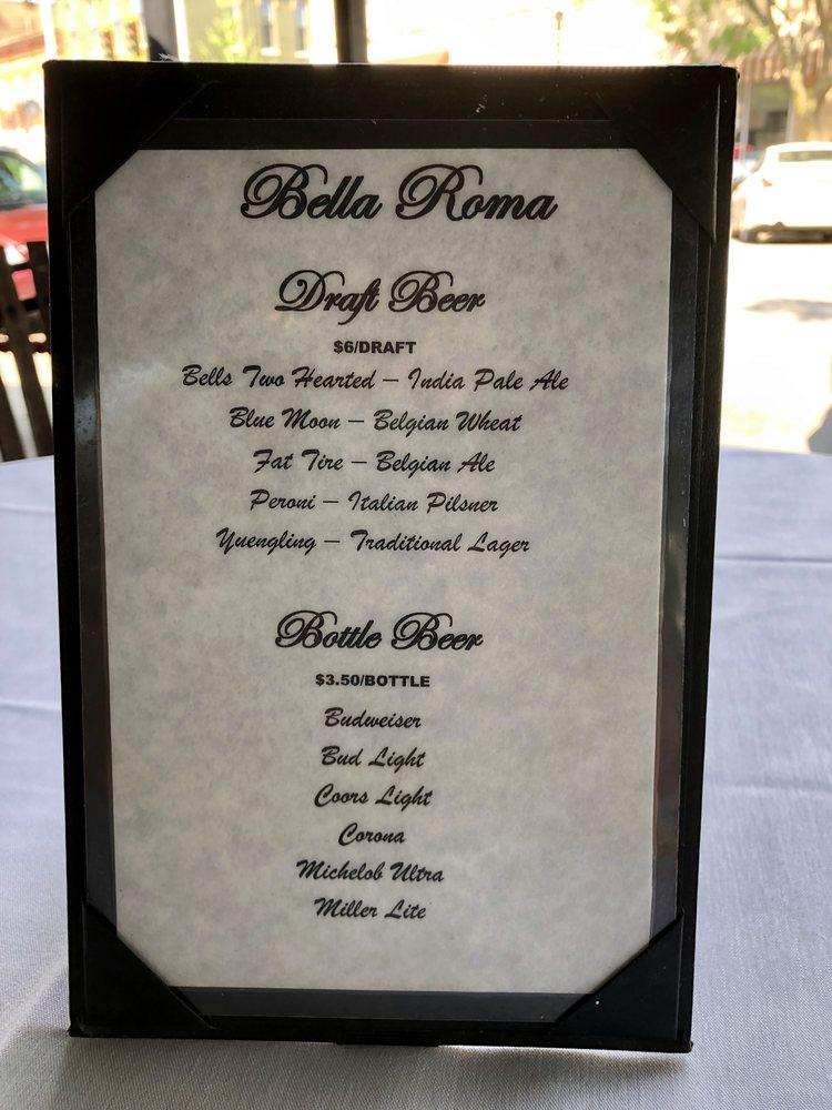 Menu at Bella Roma restaurant, New Albany