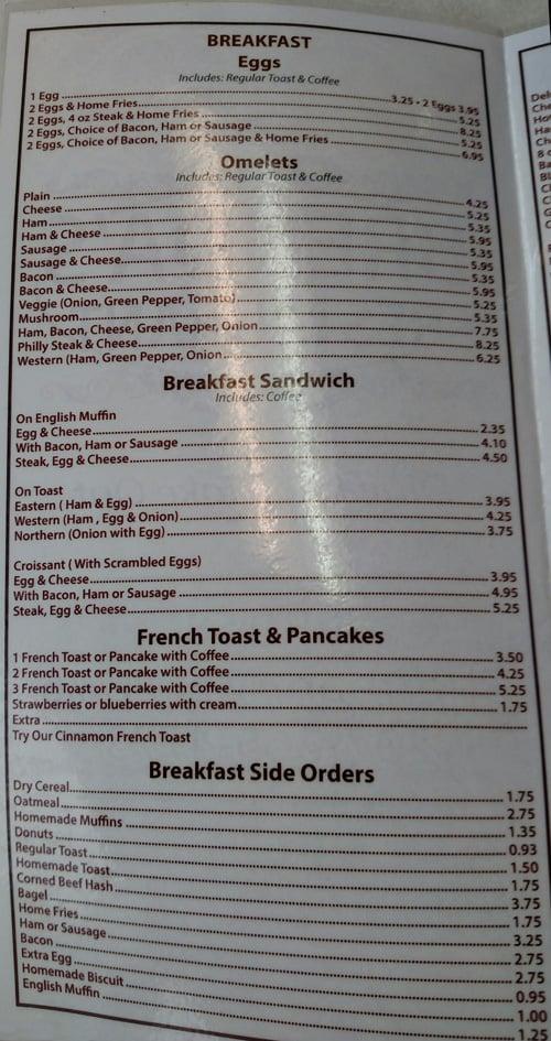 Menu at Brenda's Restaurant, Sherman, ME-158