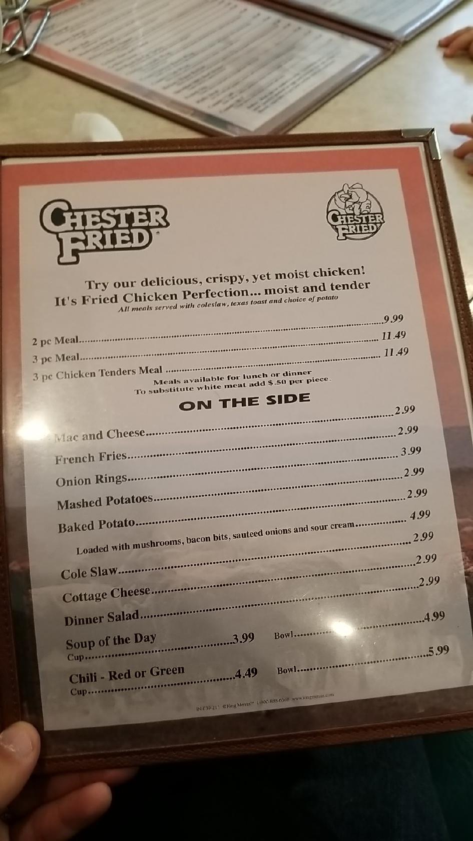 Menu at Hickory House BBQ, Lamar