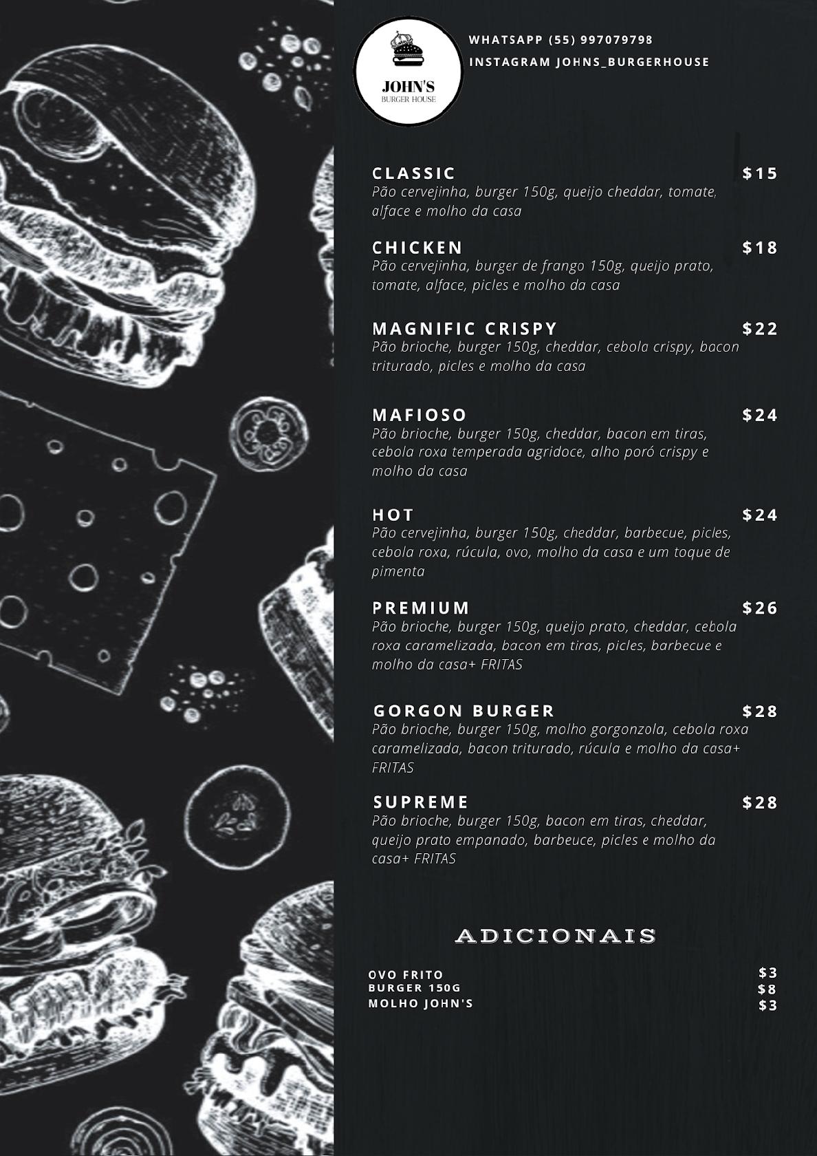 Menu em Midas88 Gastrobar antigo Johns Burger, Alegrete