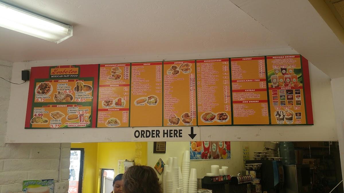 Menu at Los Beto's Mexican Food restaurant, Tucson, 9495 E Golf Links Rd