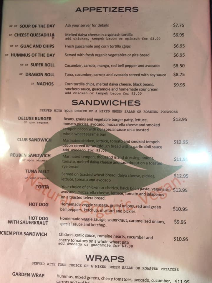 Menu at The Grain Café - Long Beach cafe, Long Beach