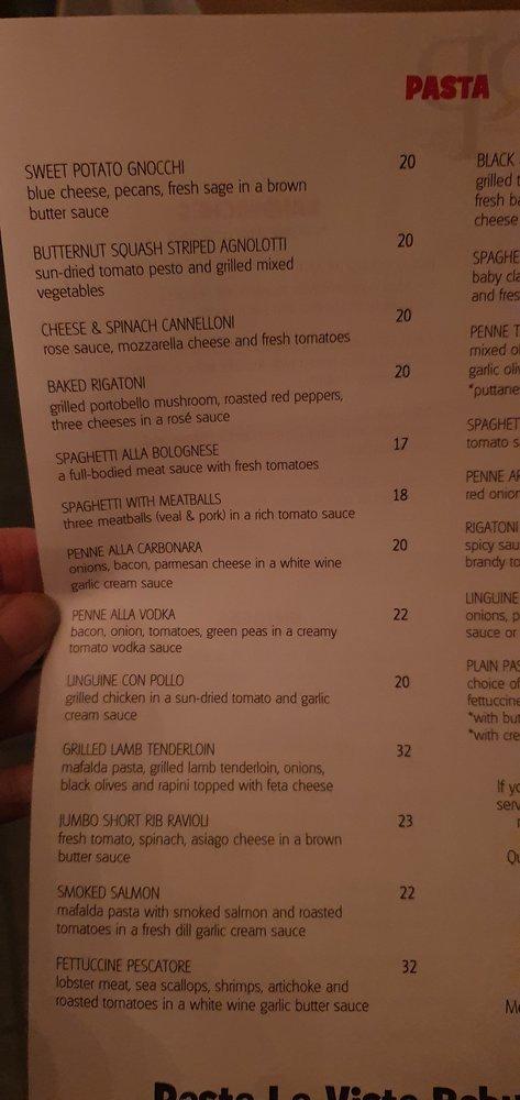 Menu at Queen's Pasta Cafe, Toronto, Bloor St W